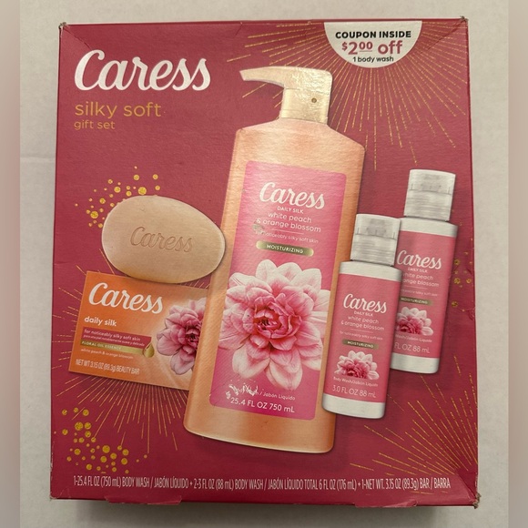 Caress | Bath & Body | Caress Silky Soft 4 Piece Gift Set White Peach ...